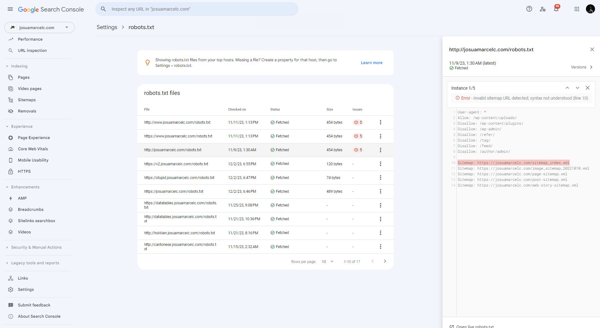 Error Invalid Sitemap Url Detected Syntax Not Understood Josuamarcelc 9434